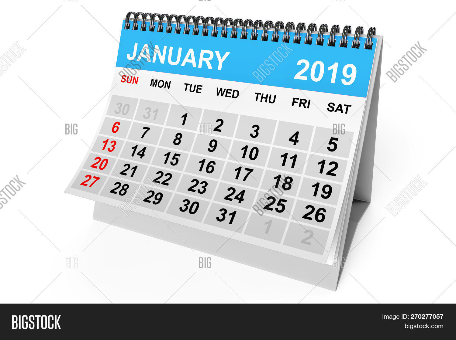 2019 Year Calendar. Image & Photo (Free Trial) | Bigstock