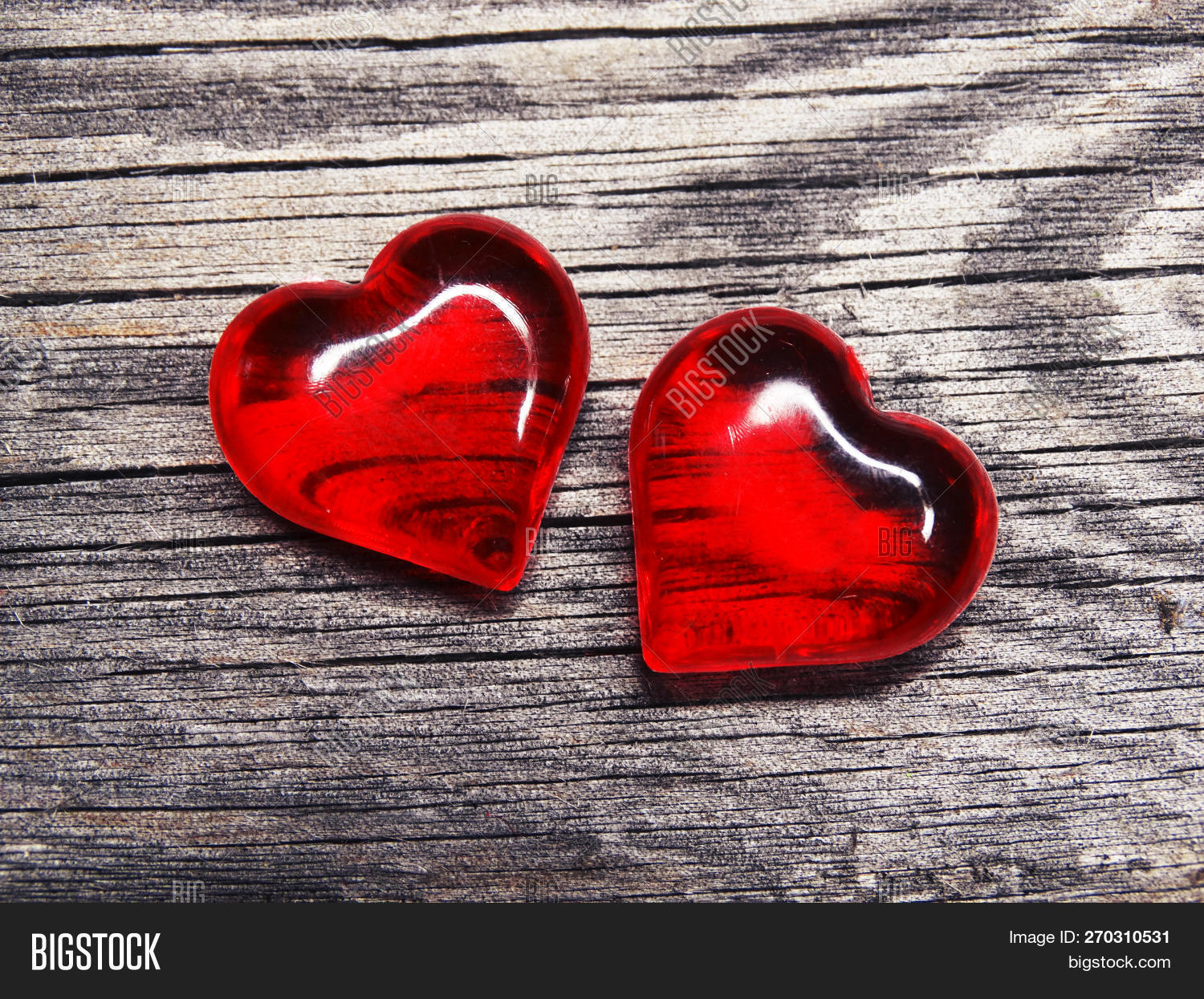 Crystal Two Gem Hearts Image & Photo (Free Trial) | Bigstock