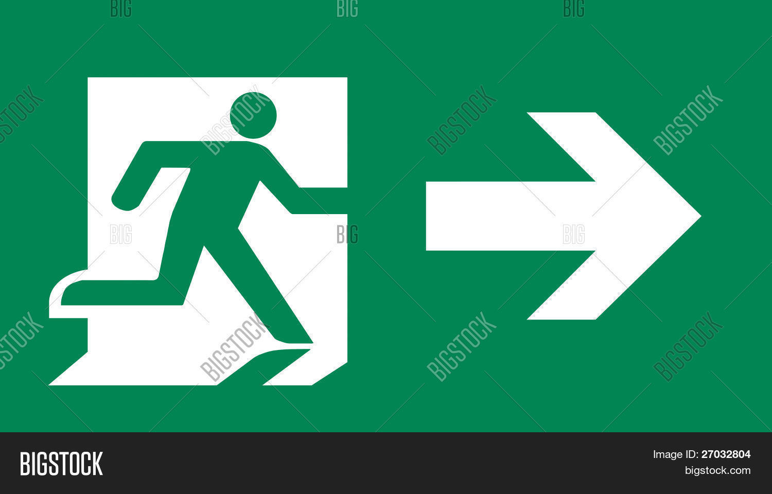 Symbol Fire Exit Sign Image & Photo (Free Trial) | Bigstock