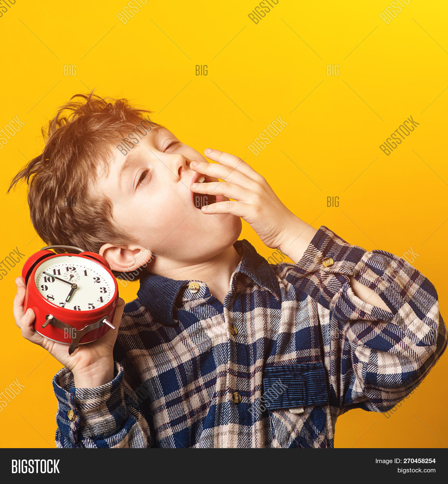 Cute Yawning Kid Holds Image & Photo (Free Trial) | Bigstock