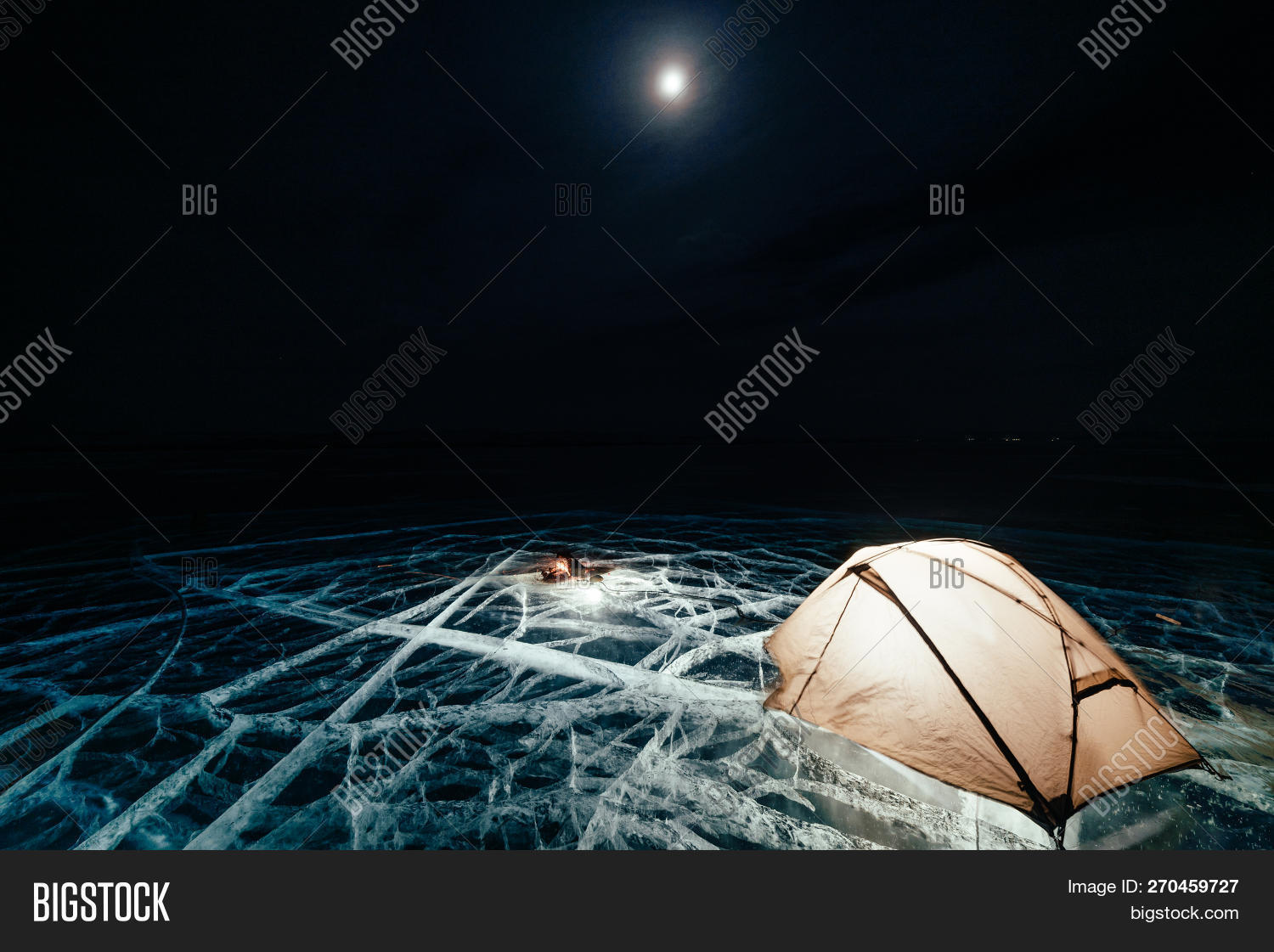 Fire On Ice Night. Image & Photo (Free Trial) | Bigstock