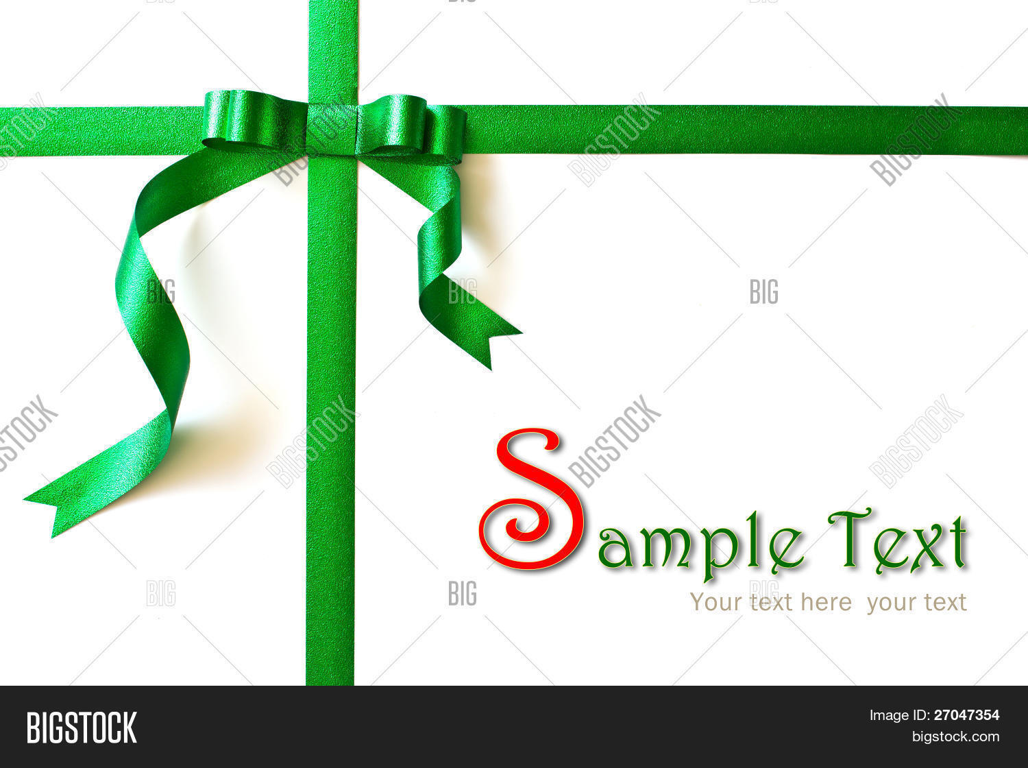 Shiny Green Ribbon Bow Image & Photo (Free Trial) | Bigstock