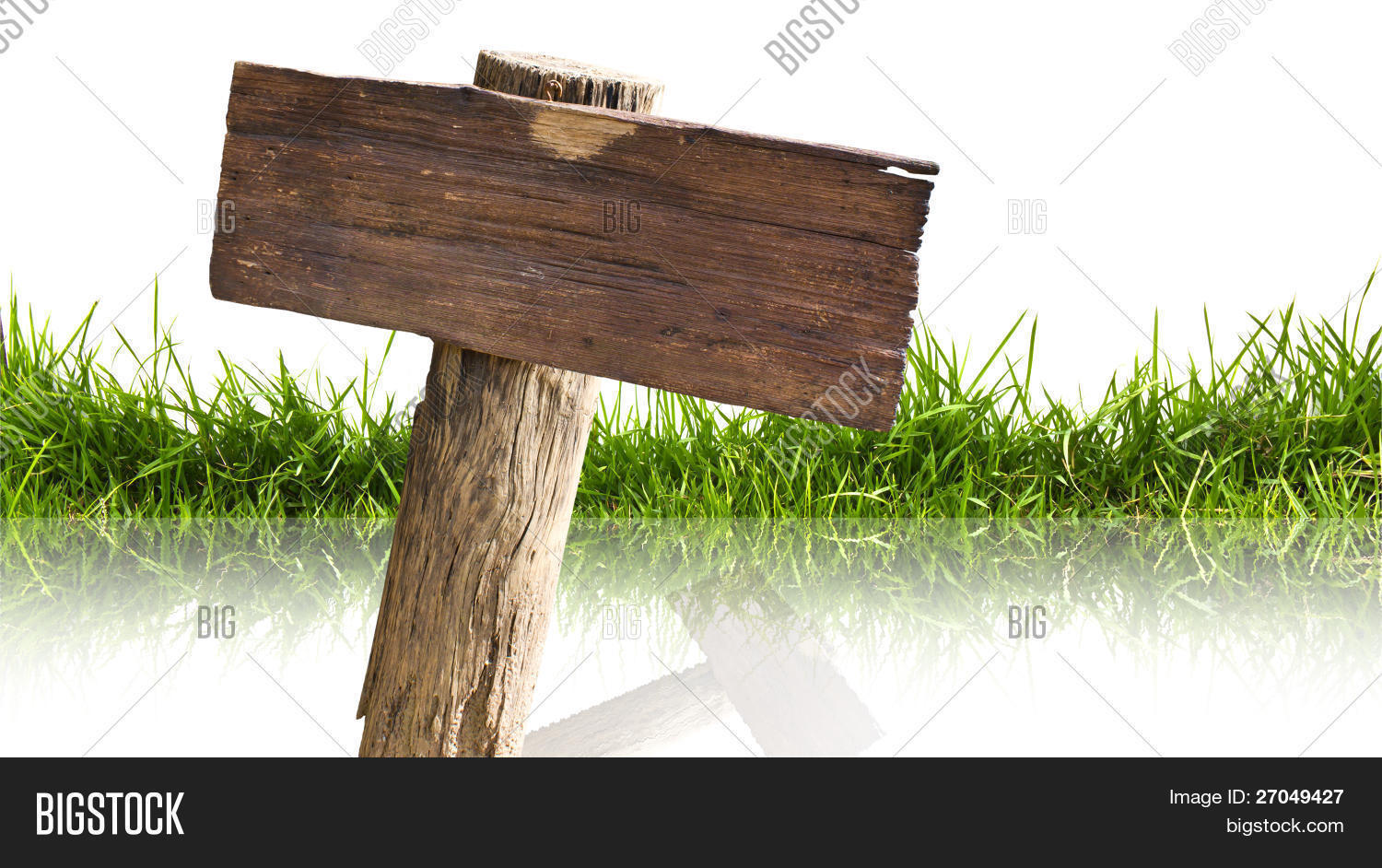 Wood Sign Grass Image & Photo (Free Trial) | Bigstock