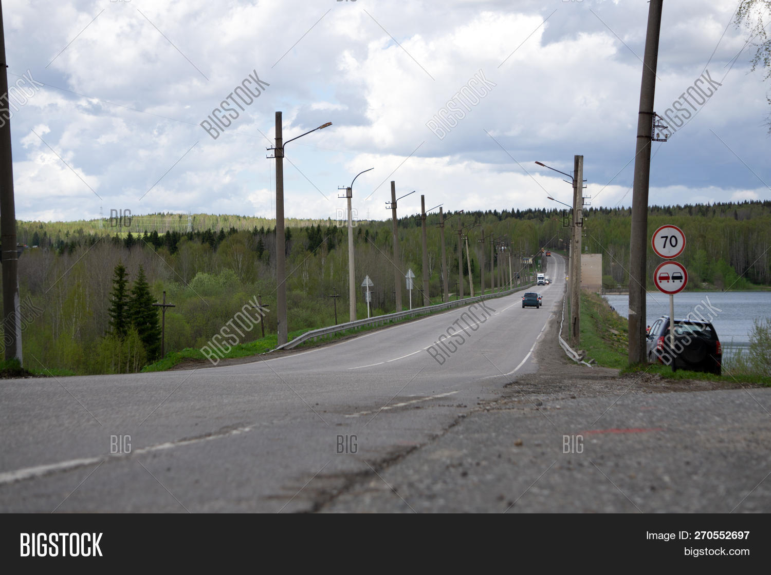 Dam Road Across Image & Photo (Free Trial) | Bigstock