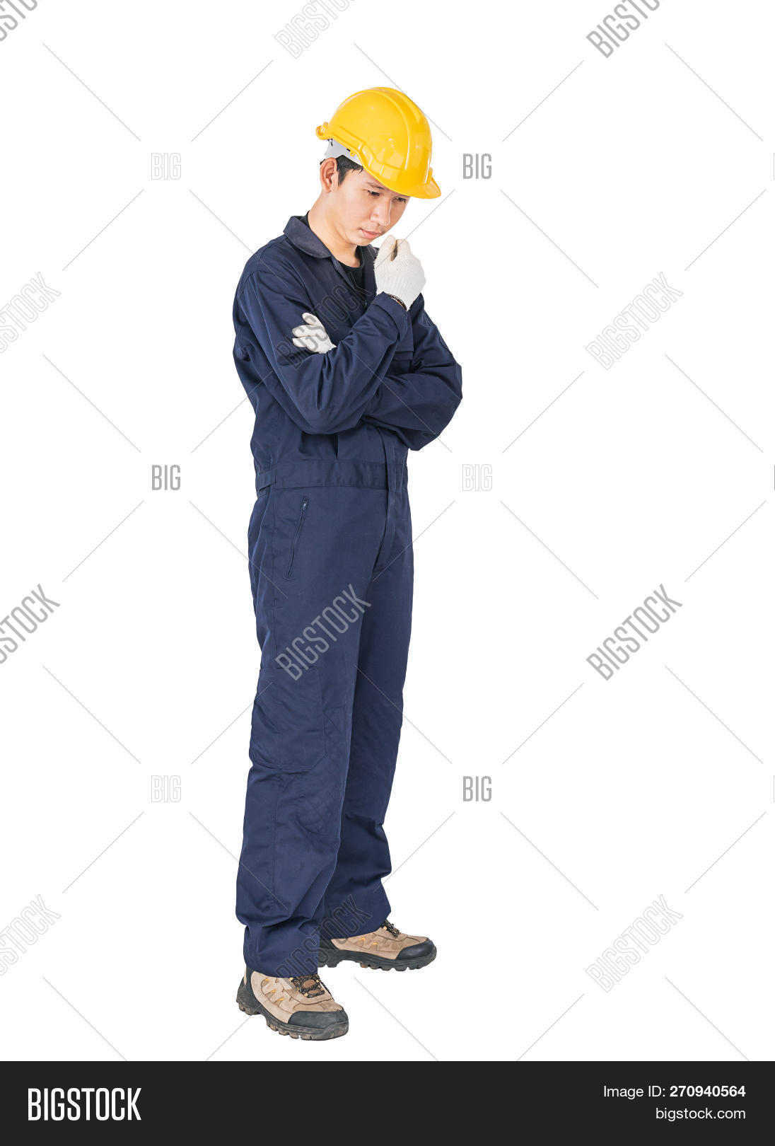 Portrait Workman Blue Image & Photo (Free Trial) | Bigstock