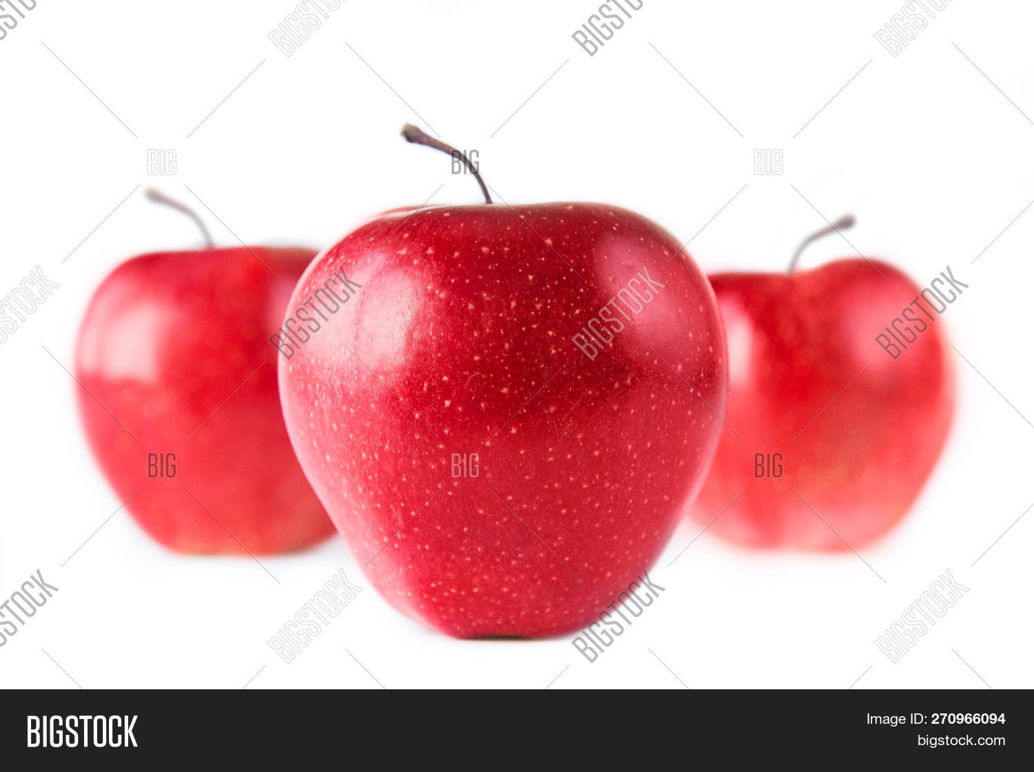 Three Red Apples On Image & Photo (Free Trial) | Bigstock