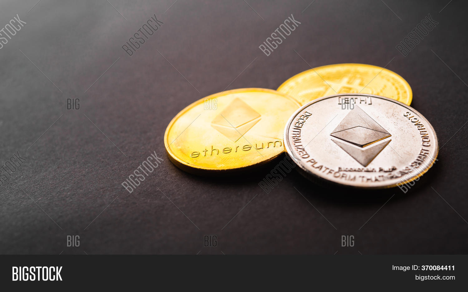 Golden Ether Coins Image & Photo (Free Trial) | Bigstock