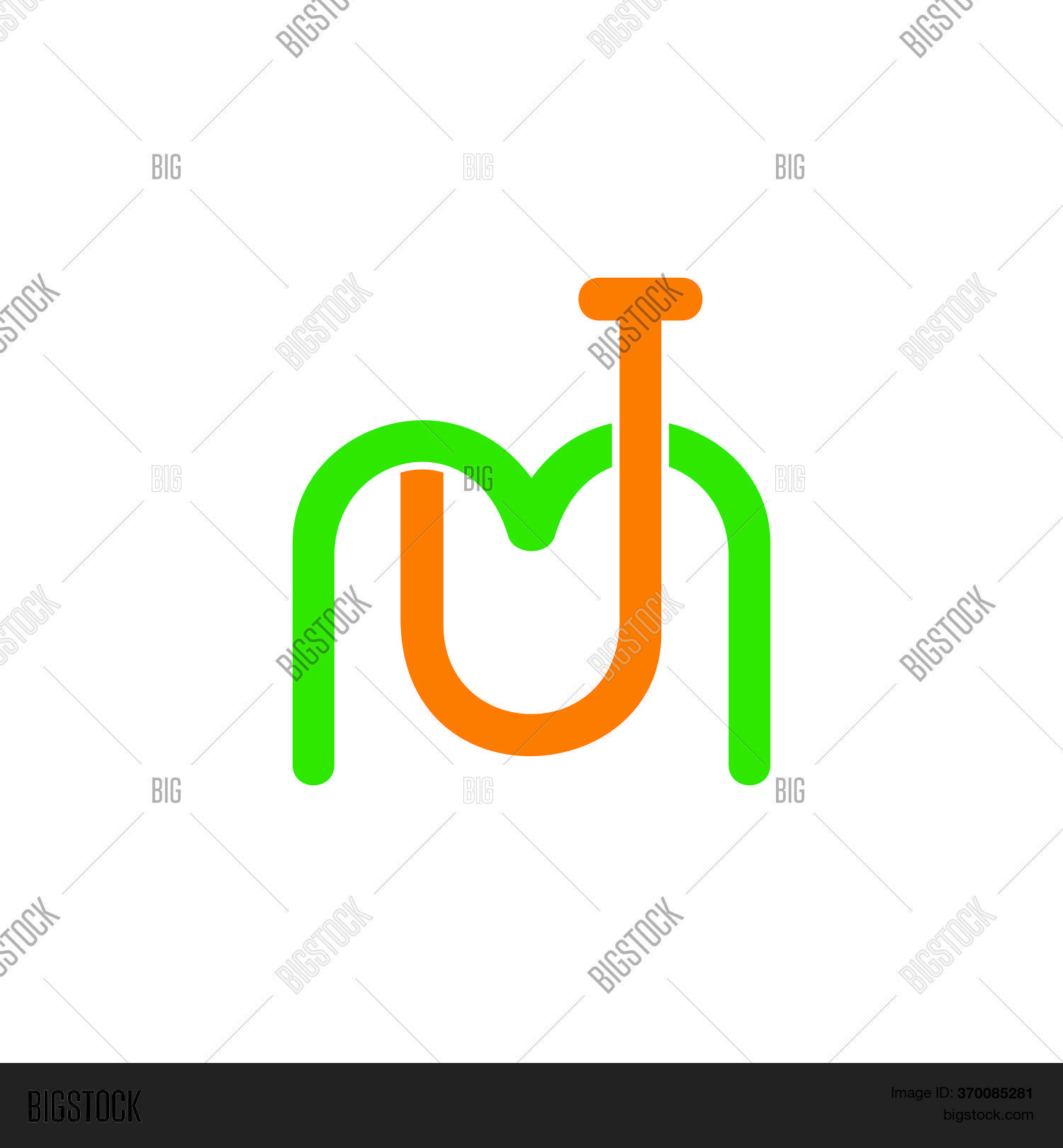 Letter Mj Simple Vector & Photo (Free Trial) | Bigstock
