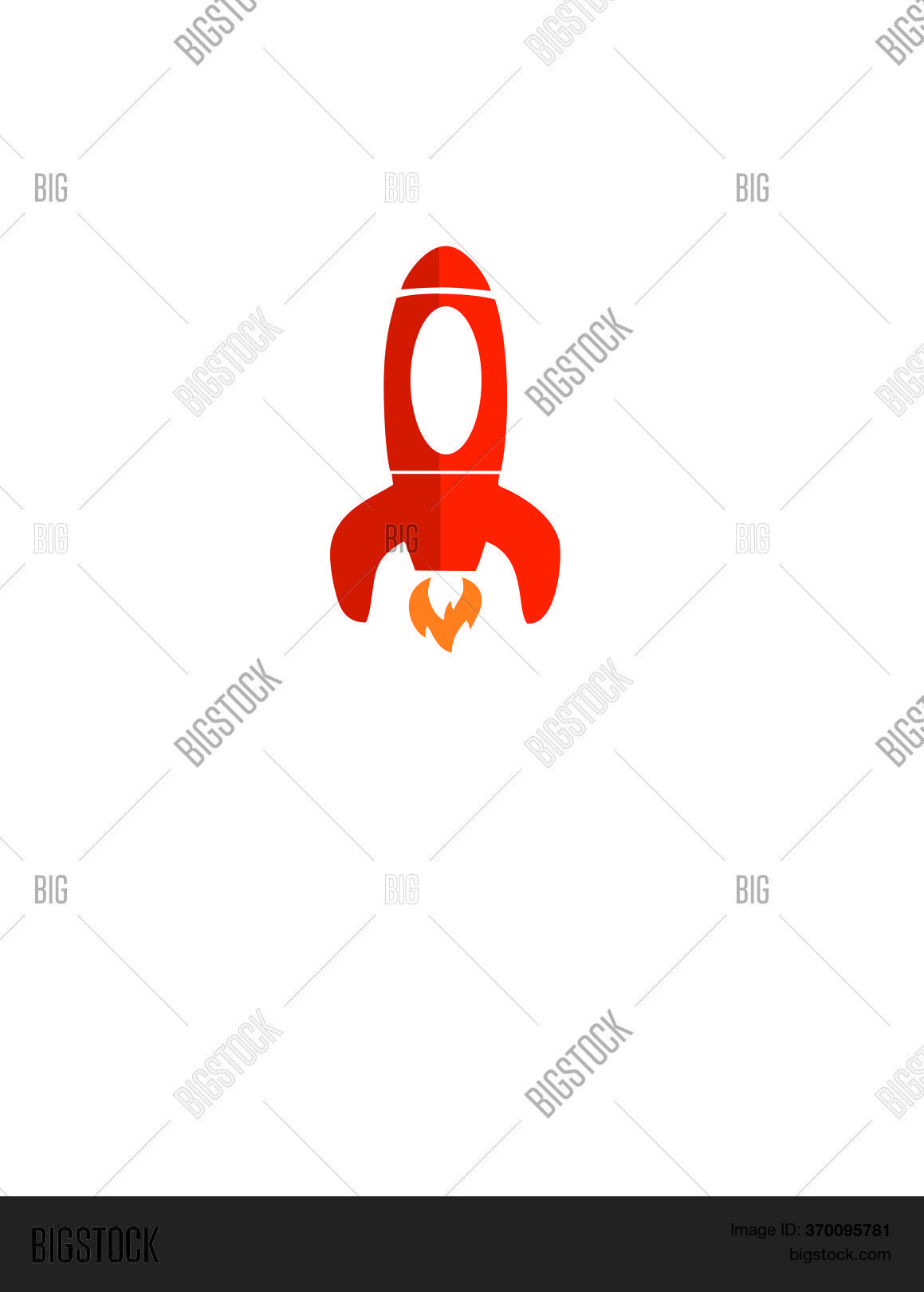 Orange Rocket Space Vector & Photo (Free Trial) | Bigstock