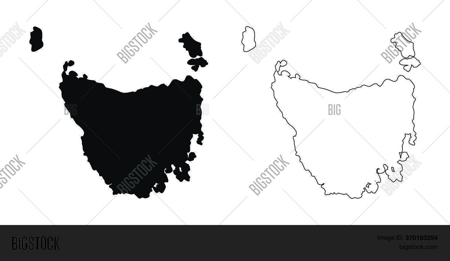 Map Tasmania Vector & Photo (Free Trial) | Bigstock