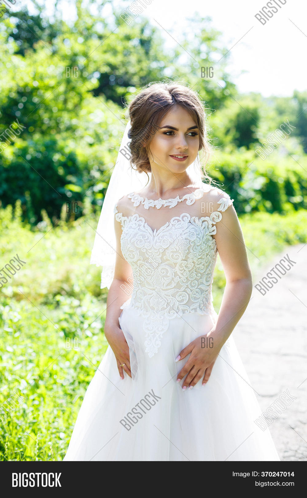 Happy Bride Long White Image & Photo (Free Trial) | Bigstock