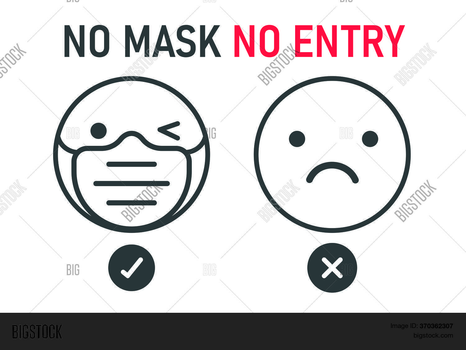 No Face Mask No Entry Vector & Photo (Free Trial) | Bigstock