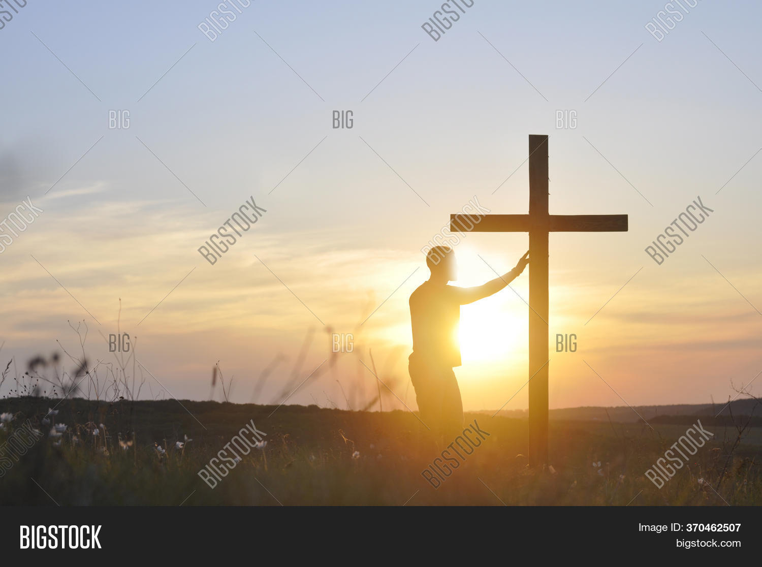 Wooden Cross Against Image & Photo (Free Trial) | Bigstock