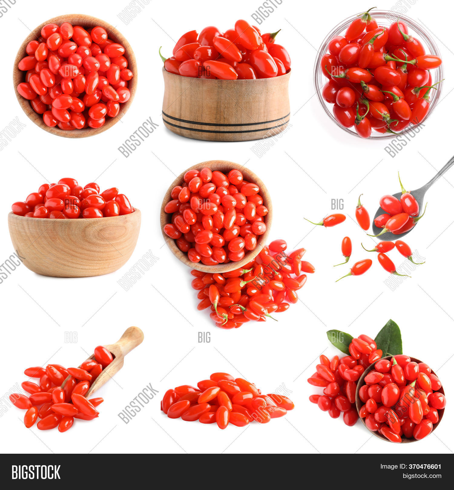 Set Fresh Goji Berries Image & Photo (Free Trial) | Bigstock