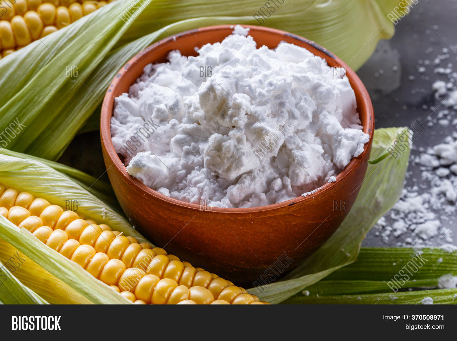 Corn Starch On Dark Image & Photo (Free Trial) | Bigstock