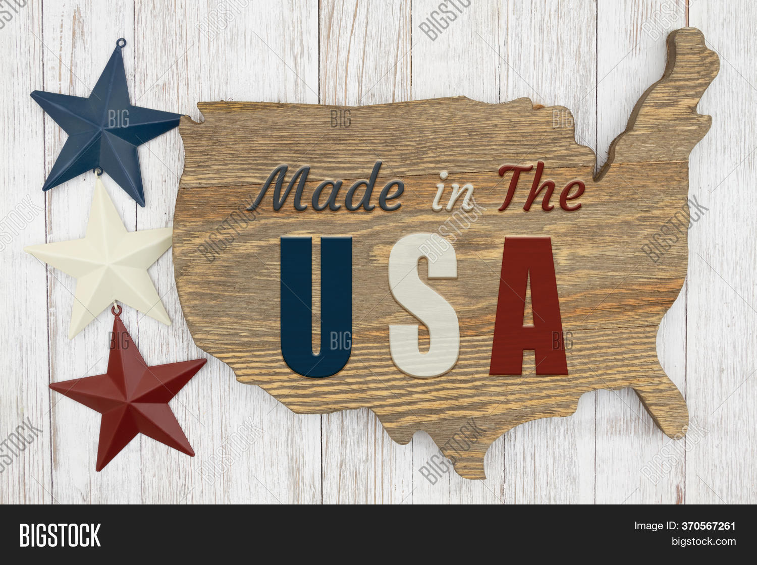 Made Usa Wood Sign Us Image & Photo (Free Trial) | Bigstock