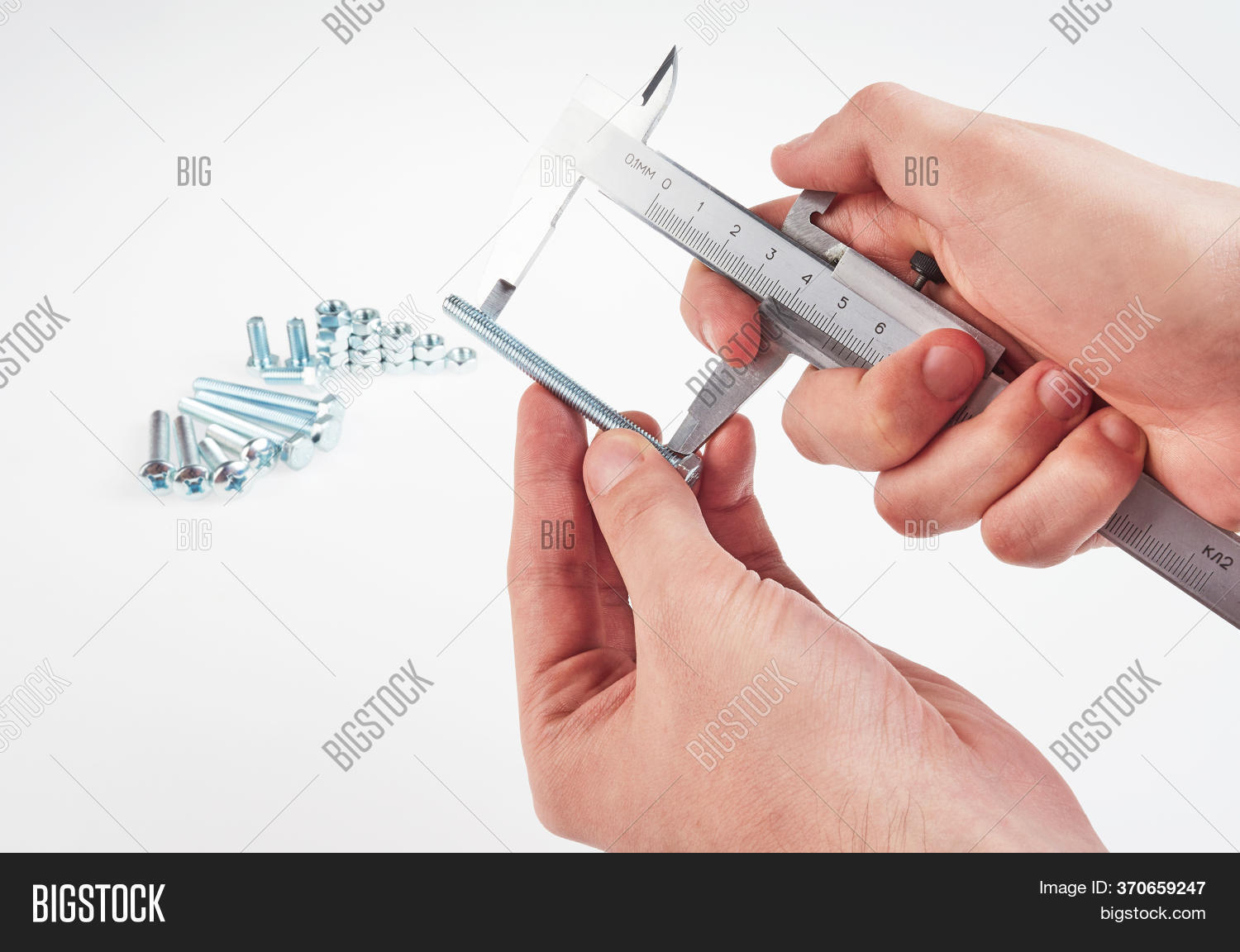 Hands Caliper Measure Image & Photo (Free Trial) | Bigstock