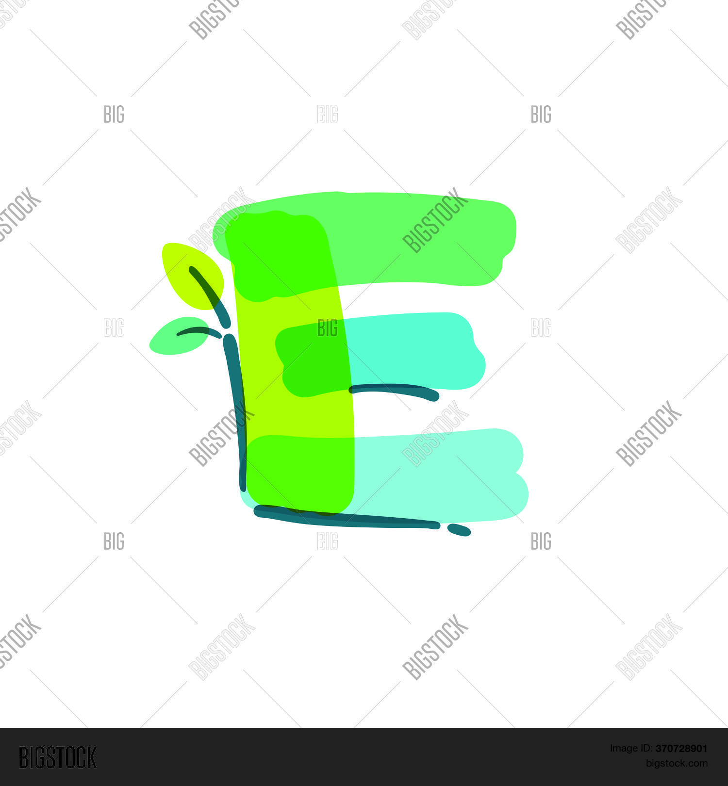 E Letter Logo Green Vector & Photo (Free Trial) | Bigstock