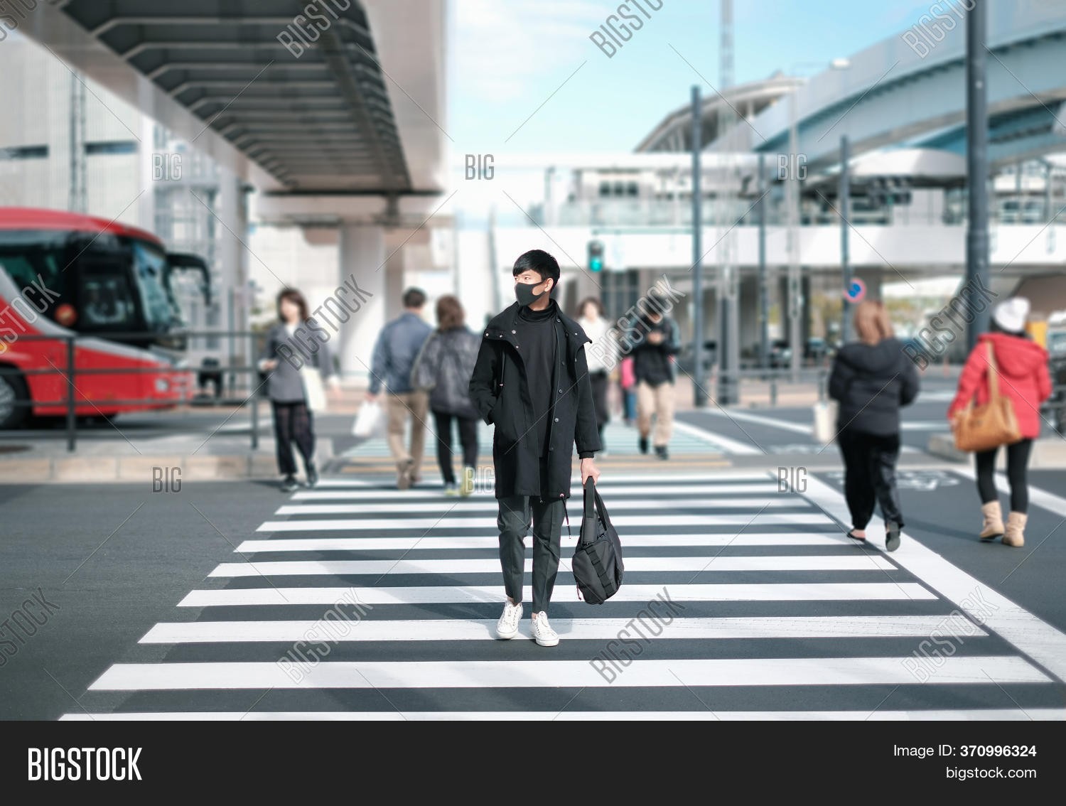 Asian Man Wear Black Image And Photo Free Trial Bigstock