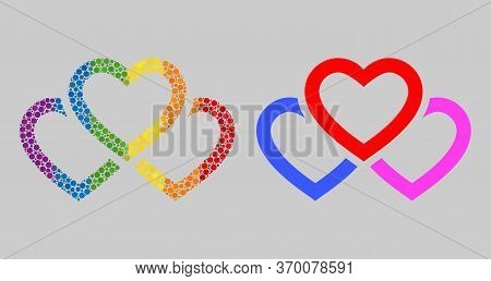 Triple Love Hearts Vector & Photo (Free Trial) | Bigstock
