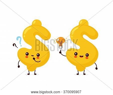 Cute Happy Dollar Vector & Photo (Free Trial) | Bigstock