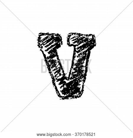 Letter V. Handwritten Vector & Photo (Free Trial) | Bigstock