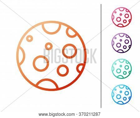 Red Line Moon Icon Vector & Photo (Free Trial) | Bigstock
