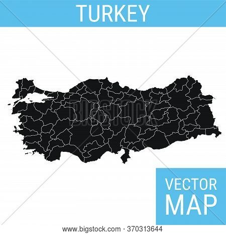 Tyrkey Vector Map Vector & Photo (Free Trial) | Bigstock