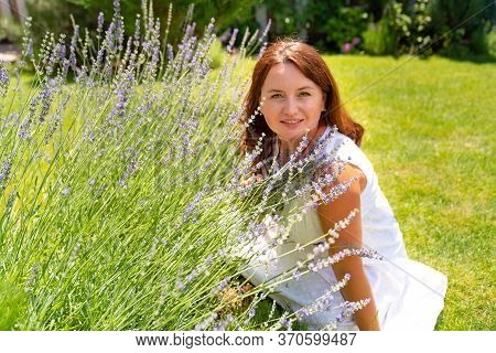 Woman Sitting On Lawn Image & Photo (Free Trial) | Bigstock