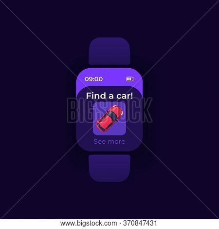 Find Car Smartwatch Vector & Photo (Free Trial) | Bigstock