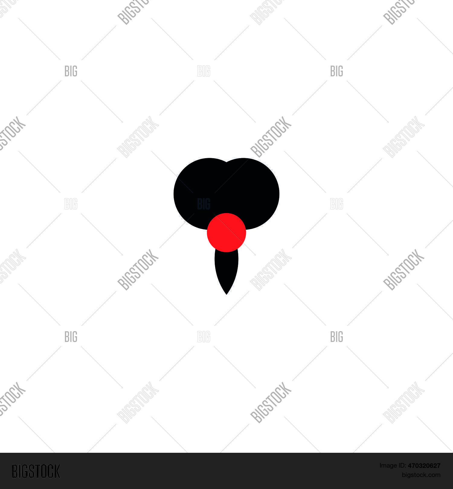 Ponytail Hair Icon. Vector & Photo (Free Trial) | Bigstock