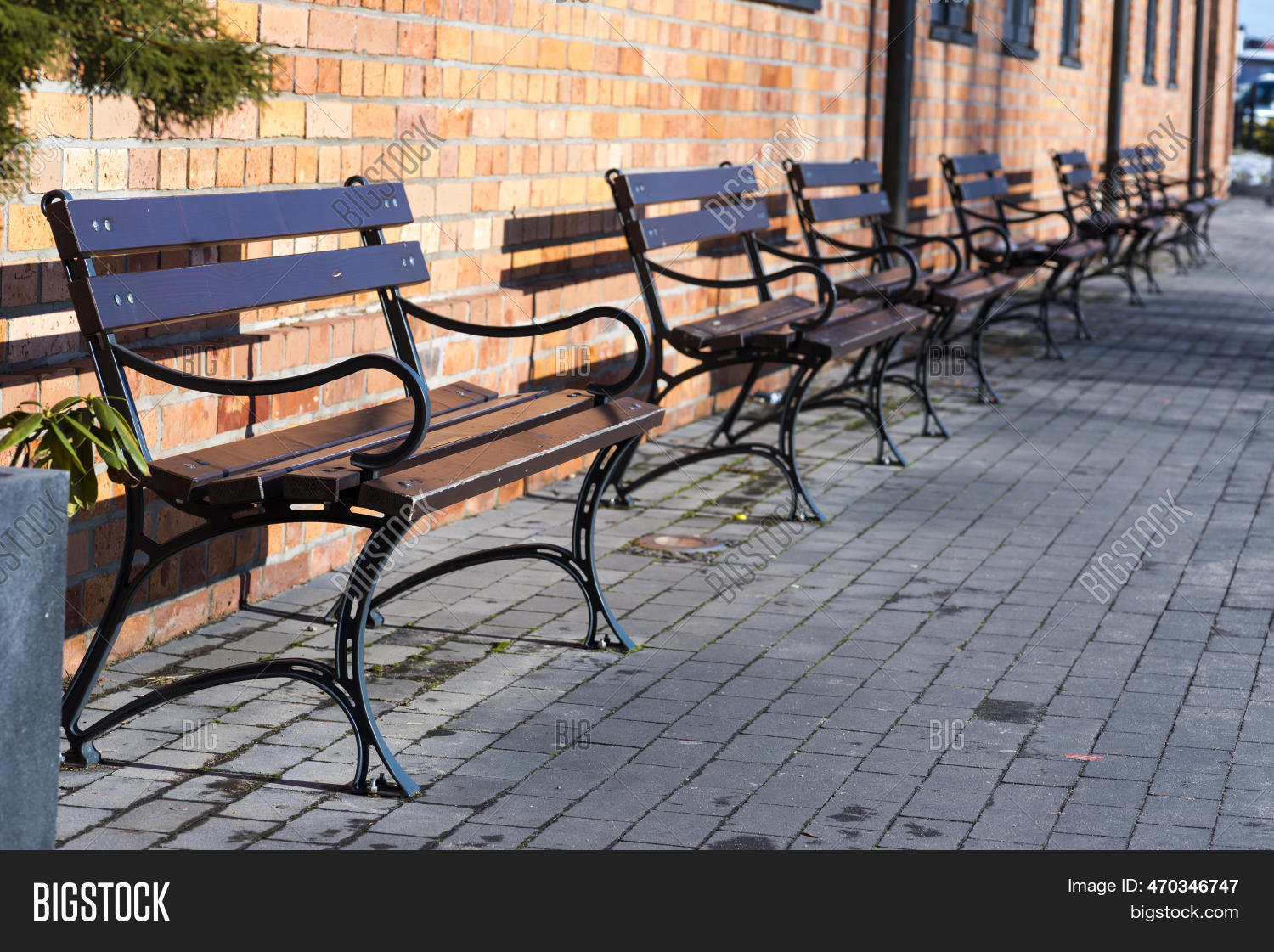 Benches Standing Row Image & Photo (Free Trial) | Bigstock