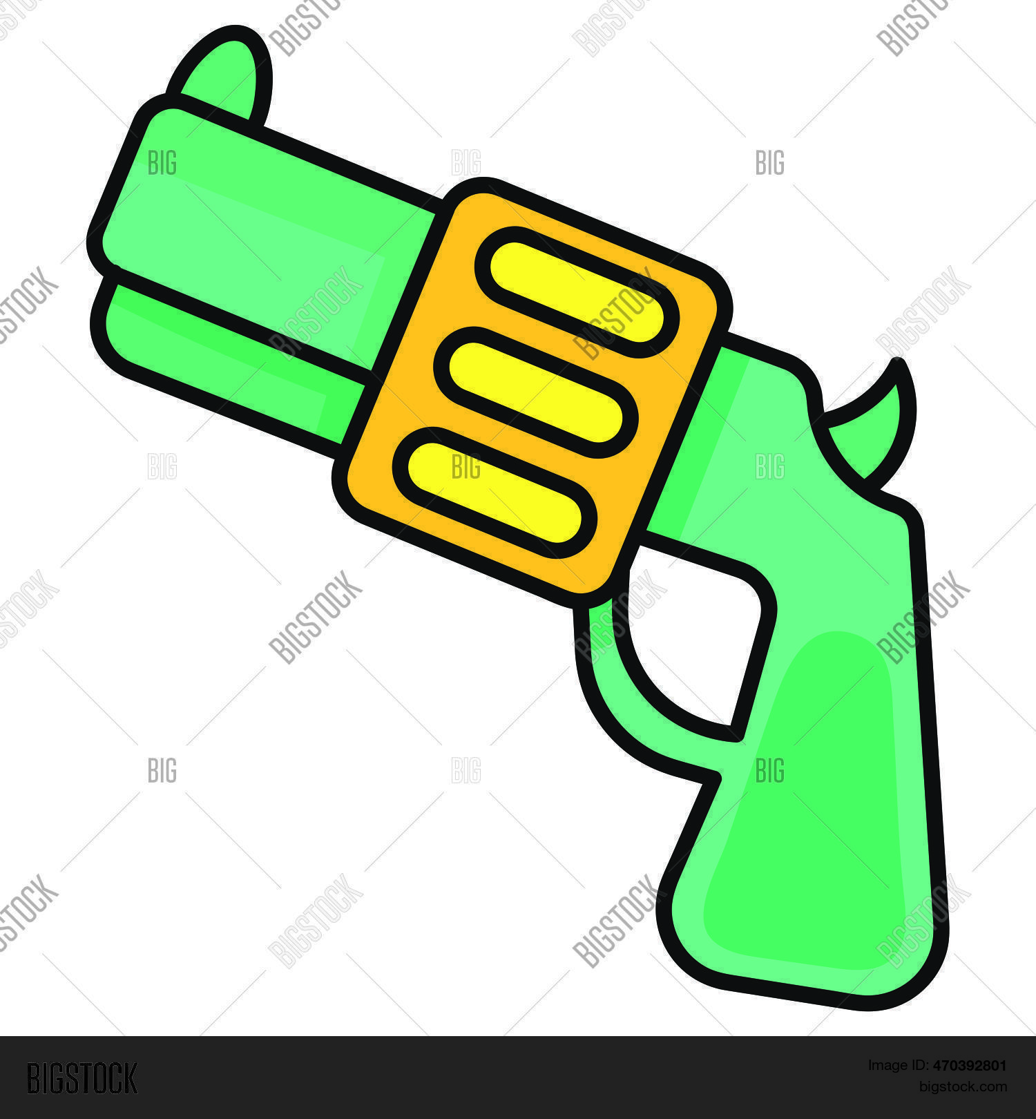 Green Pistol Firearm Vector & Photo (Free Trial) | Bigstock