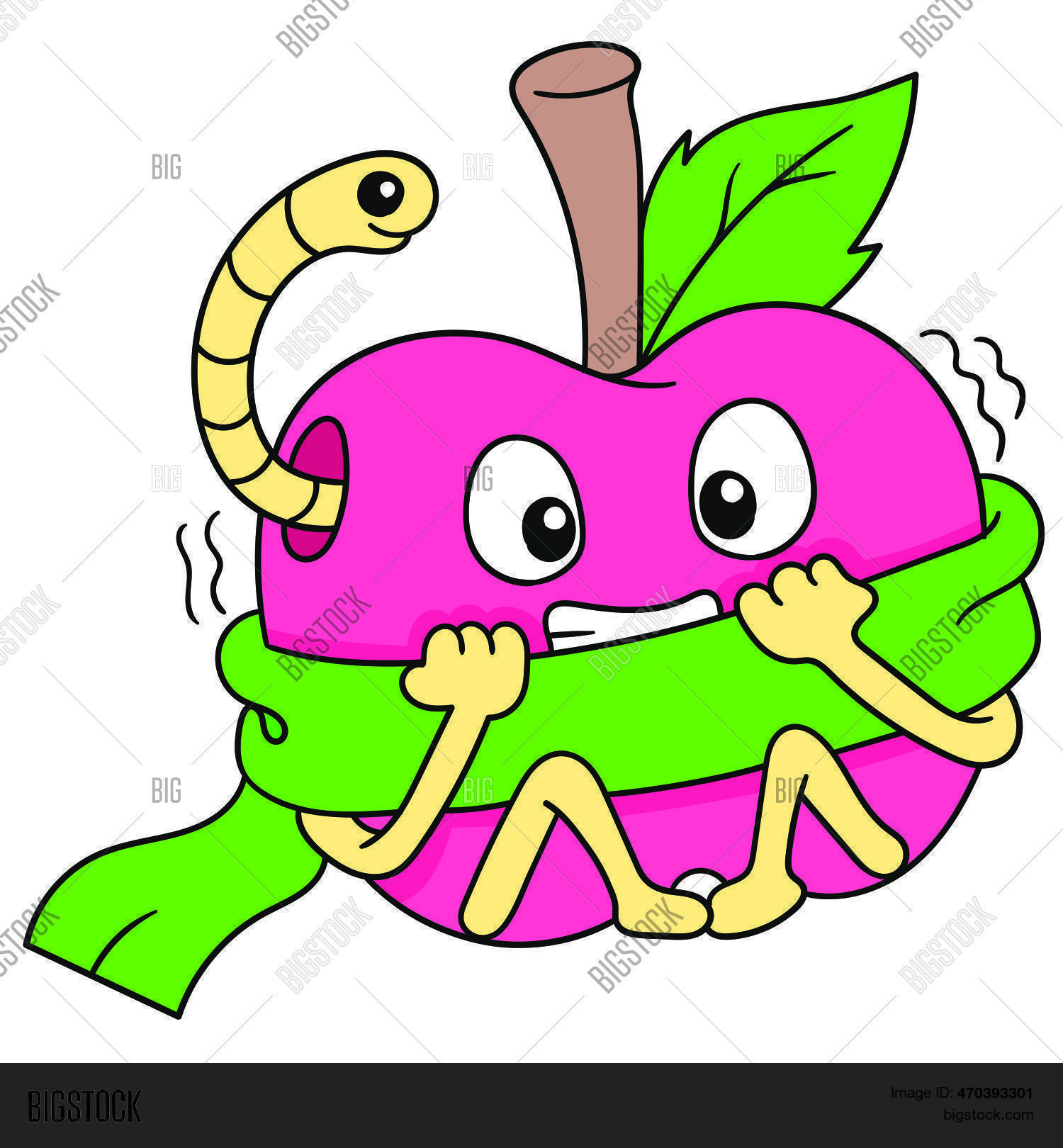 Apples Scared Because Vector & Photo (Free Trial) | Bigstock