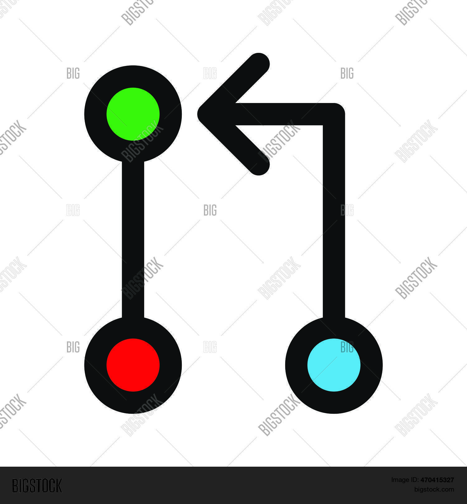 Git Pull Request Icon Vector & Photo (Free Trial) | Bigstock