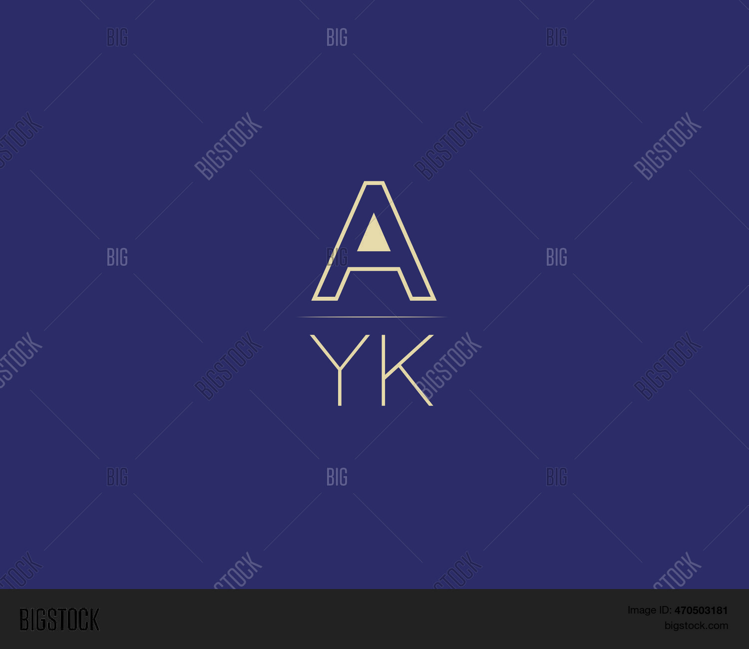 Ayk Letter Logo Vector & Photo (Free Trial) | Bigstock