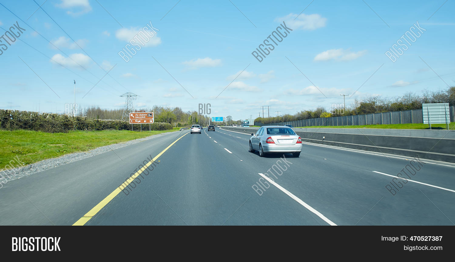 Rear View Cars Driving Image & Photo (Free Trial) | Bigstock