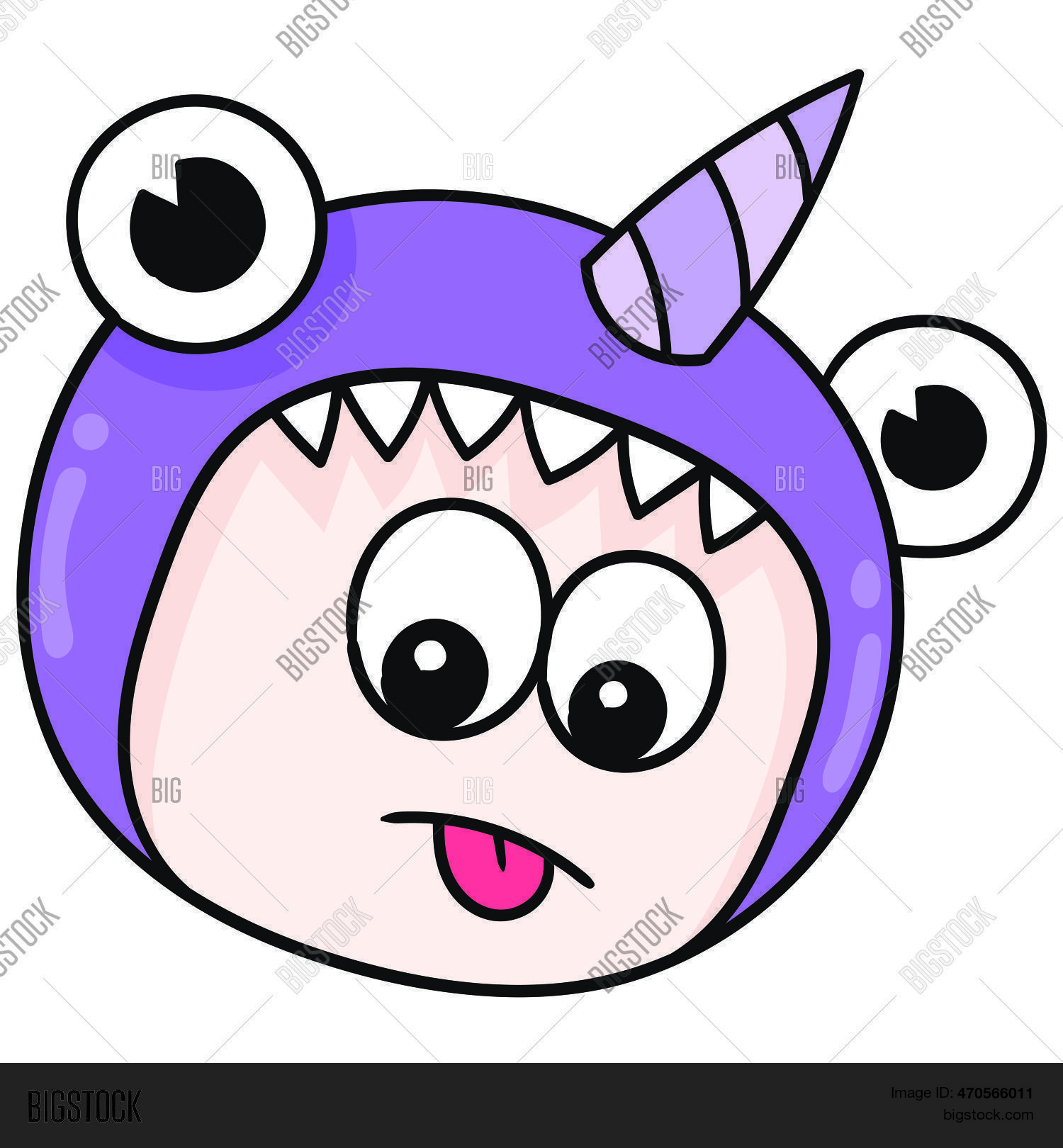 Cute Cute Horned Vector & Photo (Free Trial) | Bigstock
