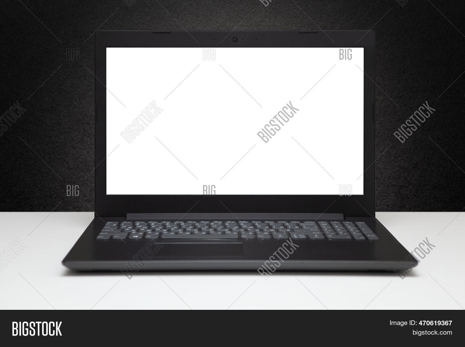 Front View Open Laptop Image & Photo (Free Trial) | Bigstock