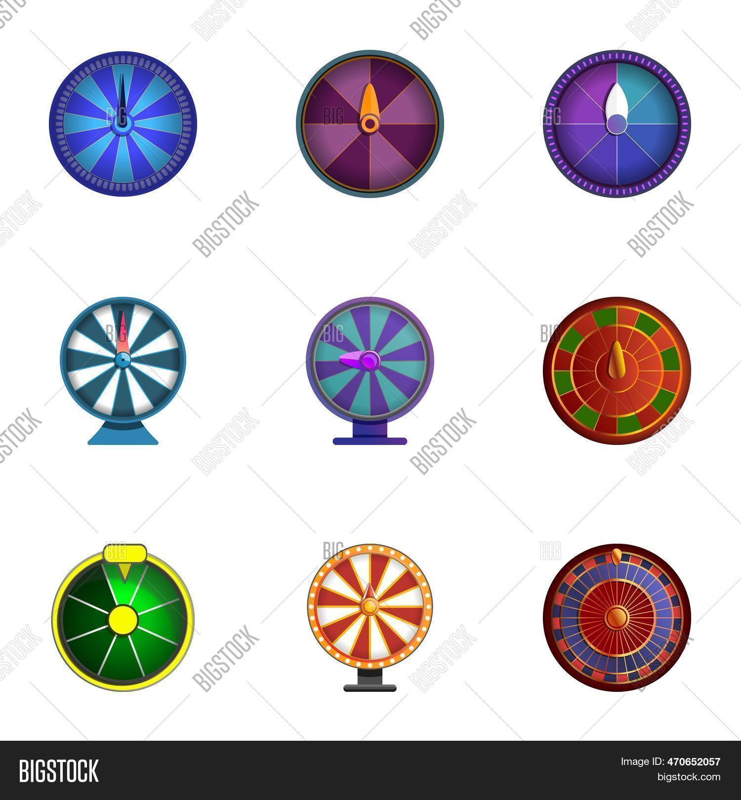 Lucky Wheel Icon Set. Image & Photo (Free Trial) | Bigstock