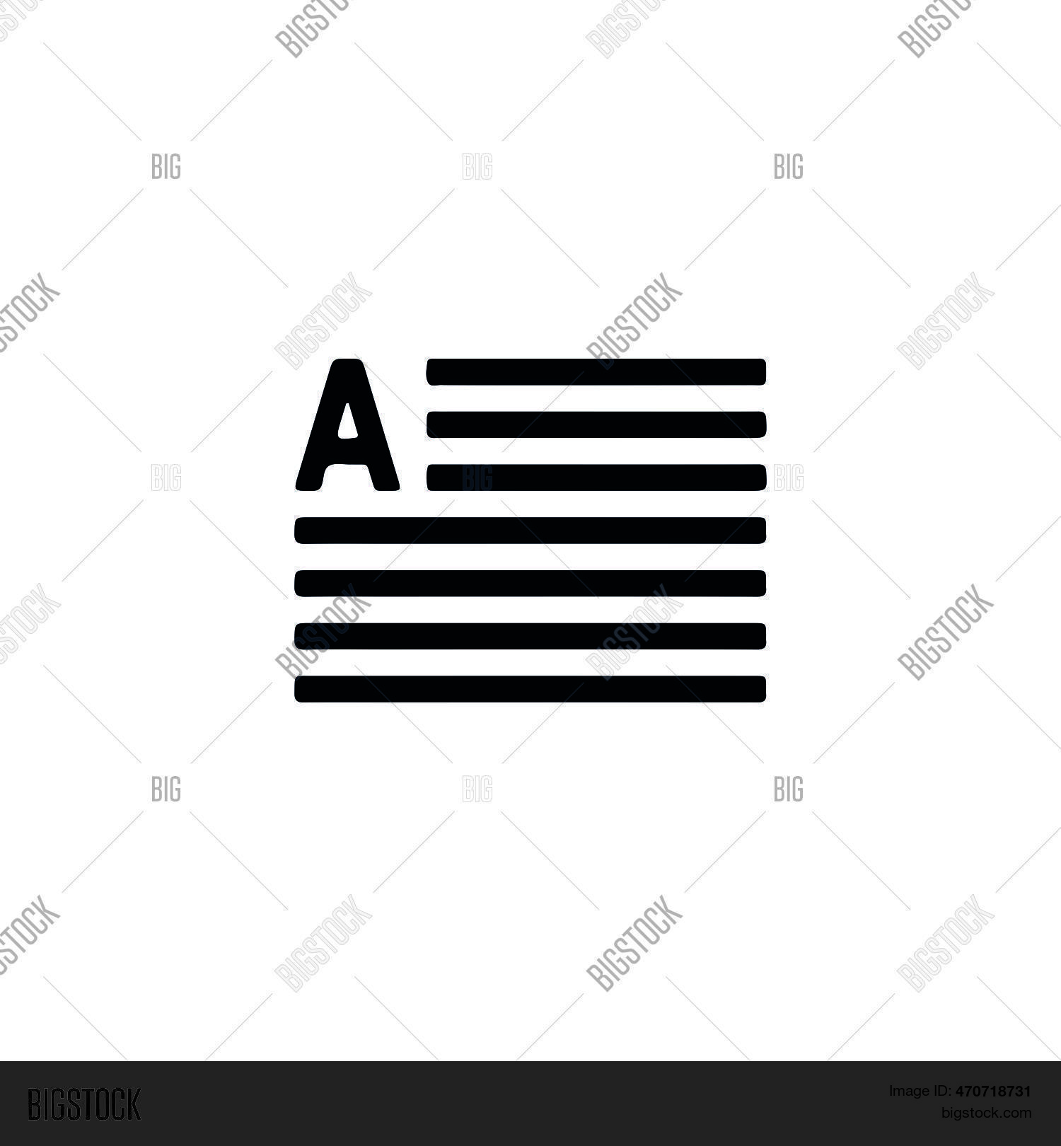 Text Icon. Simple Vector & Photo (Free Trial) | Bigstock