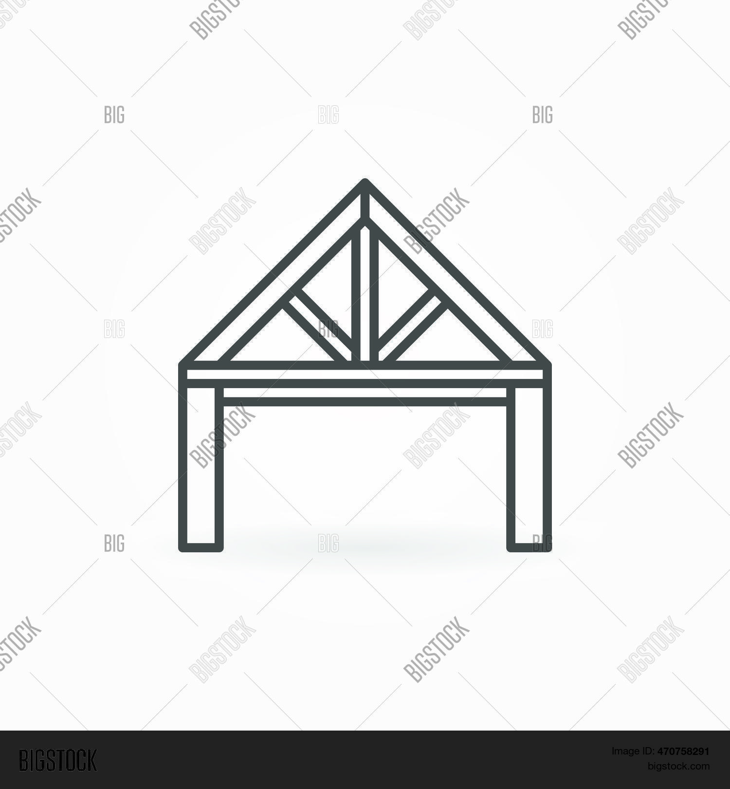 Roof Truss System Vector & Photo (Free Trial) | Bigstock