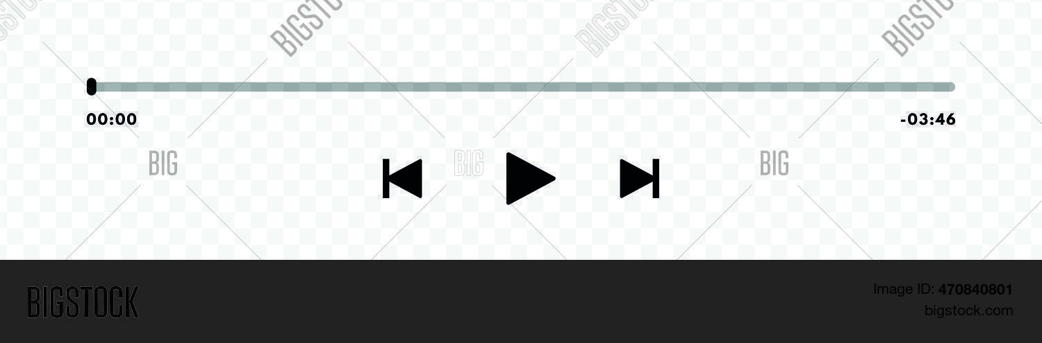 Music Video Play Bar Vector & Photo (Free Trial) | Bigstock