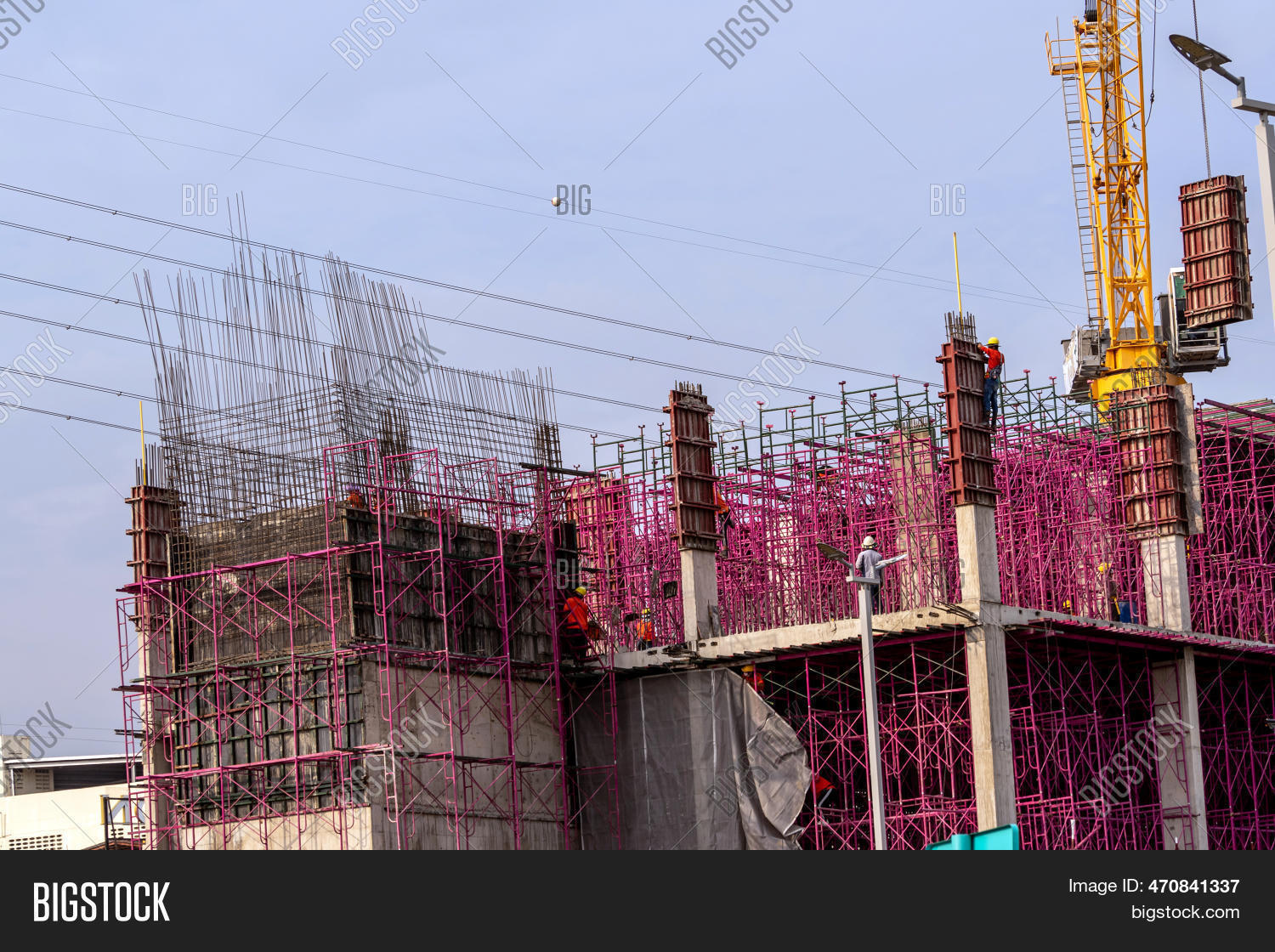 Pink Scaffolding On Image & Photo (Free Trial) | Bigstock