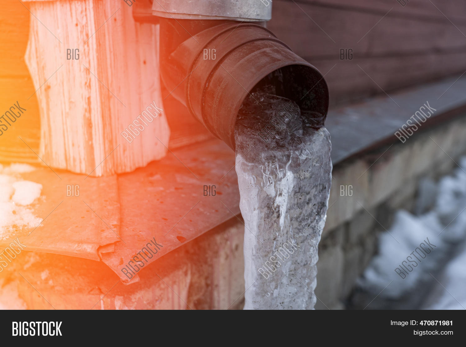 Frozen Water Downspout Image & Photo (Free Trial) | Bigstock