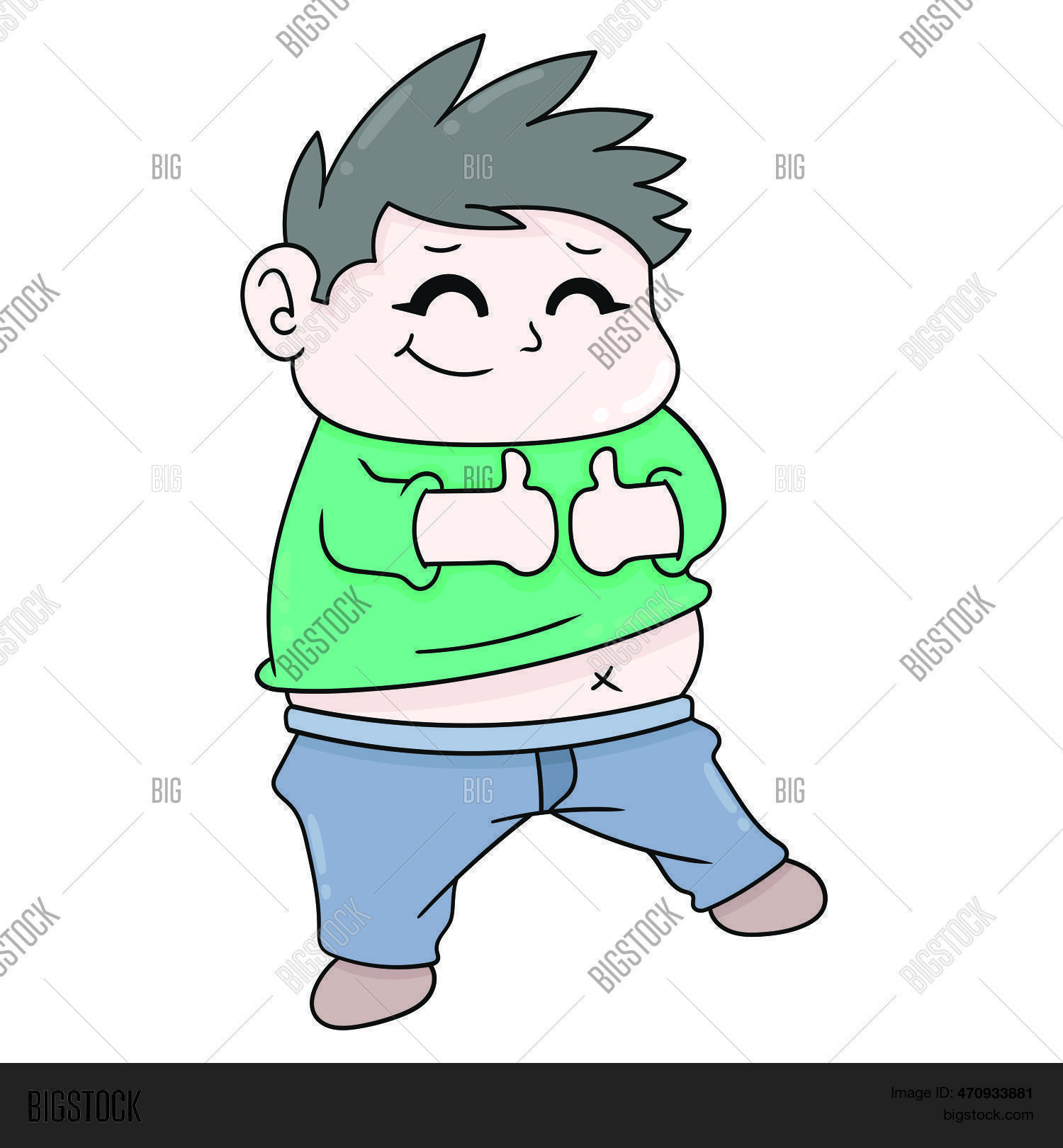 Chubby Boy Big Belly Vector & Photo (Free Trial) | Bigstock