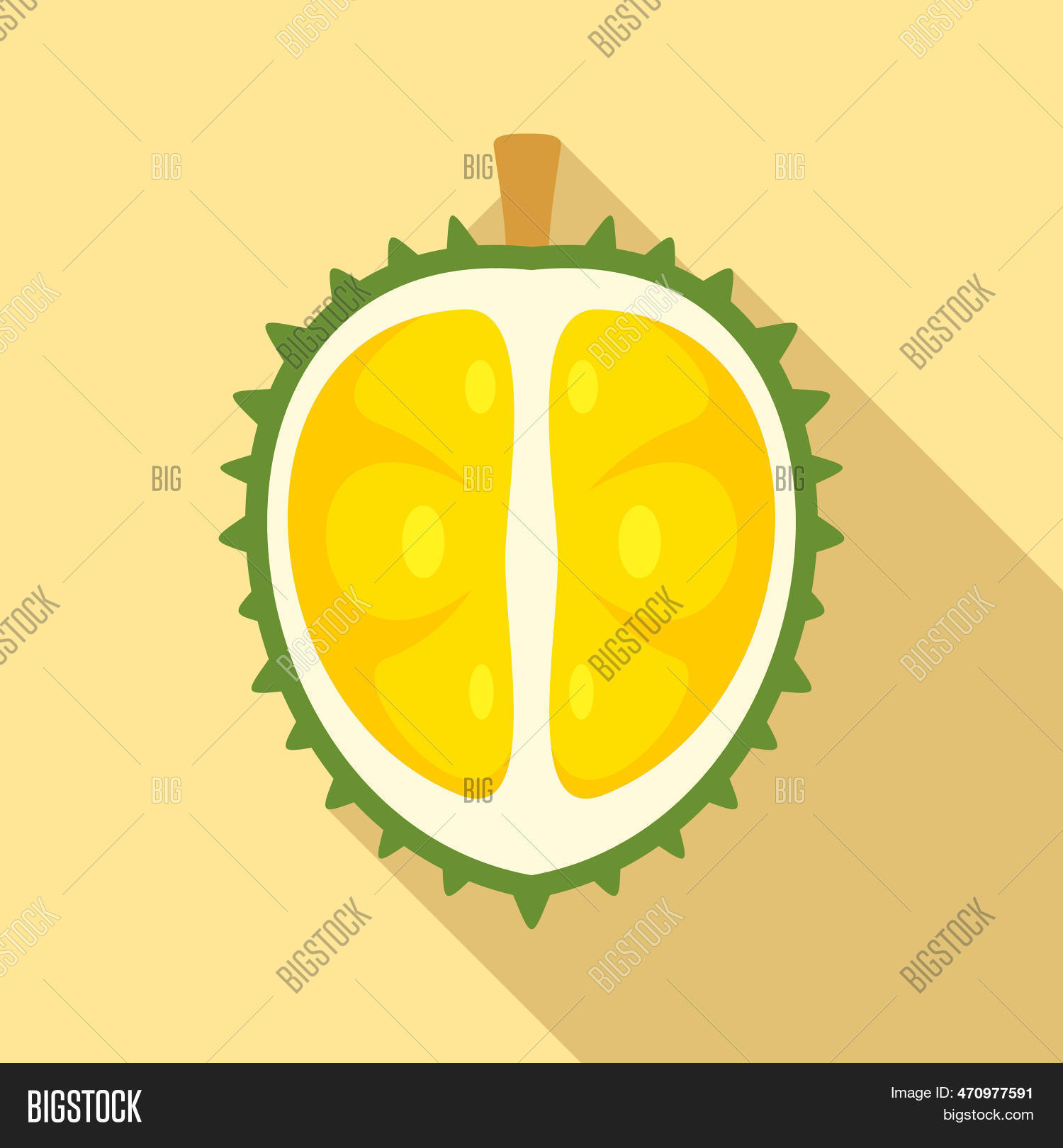 Durian Icon. Flat Image & Photo (Free Trial) | Bigstock