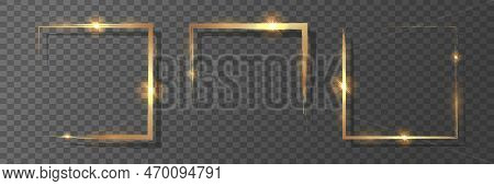 Golden Square Borders Vector & Photo (Free Trial) | Bigstock
