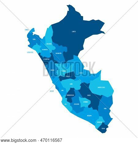 Peru Political Map Vector & Photo (Free Trial) | Bigstock