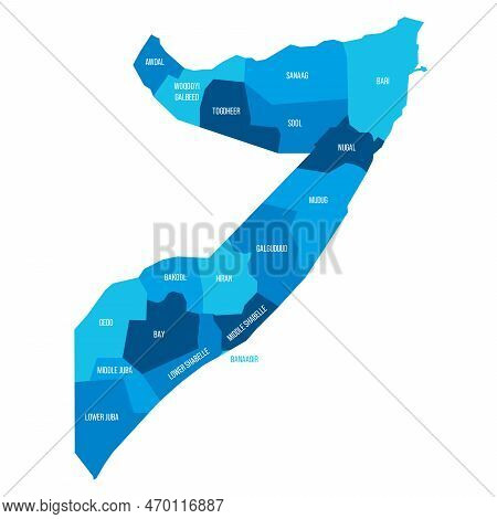 Somalia Political Map Vector & Photo (Free Trial) | Bigstock